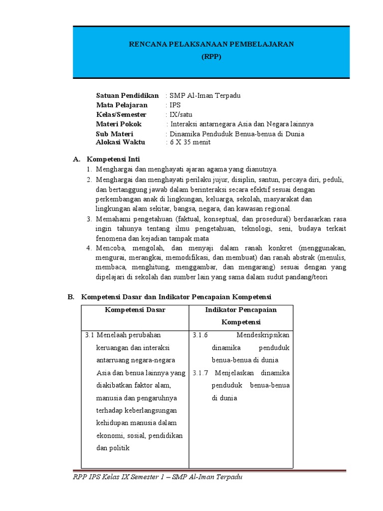 RPP 3 Ips | PDF