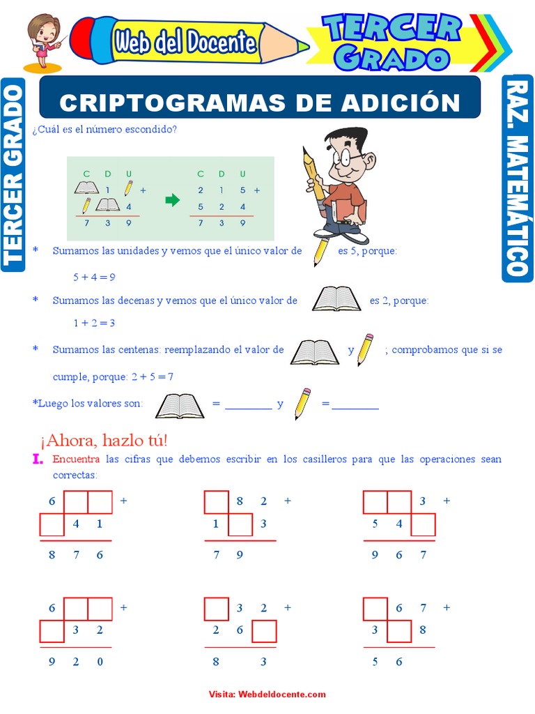 Criptogramas-de-Adición-para-Tercer-Grado-de-Primaria | PDF | Epistemología de la ciencia ...