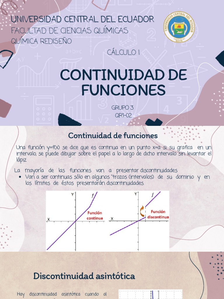 Continuidad de Funciones | PDF | Función continua | Asíntota