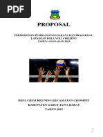 PROPOSAL Permohonan Bantuan Peralatan Bolla Volly | PDF