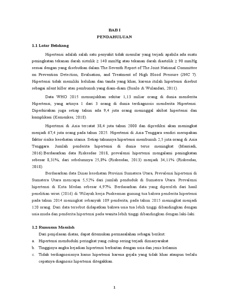 Minipro Hipertensi Bab 1-6 | PDF