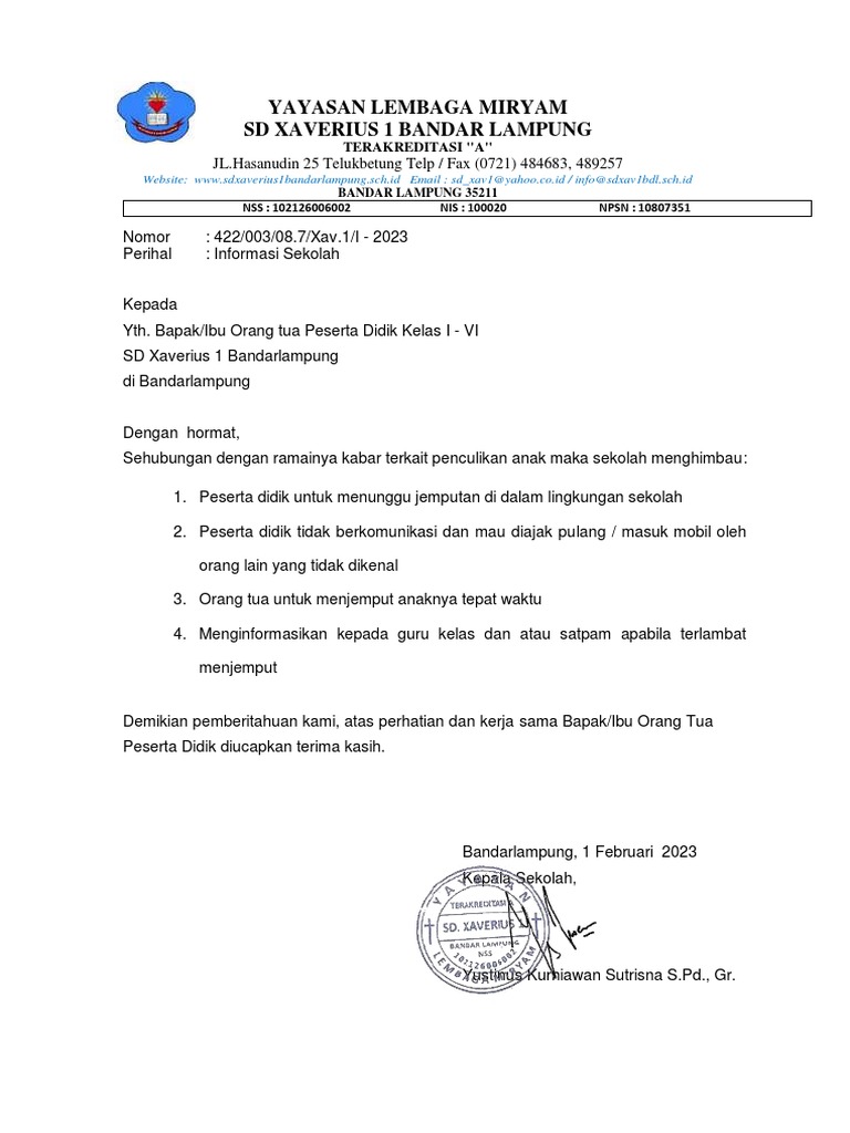 Surat Edaran Himbauan Penculikan | PDF Surat Edaran Himbauan Penculikan | PDF