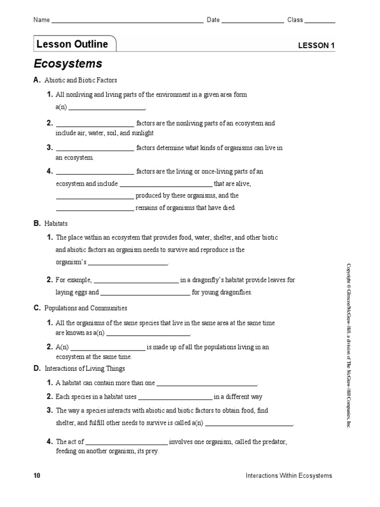 Interactions Within Ecosystems | PDF | Ecosystem | Natural Environment