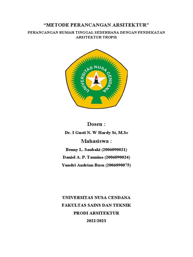 Metode Perancangan Arsitektur | PDF