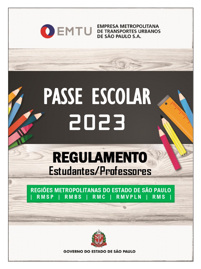 Regulamento Estudantes RMSP | PDF