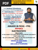 Electrostatics JEE Main PYQs (2002-2024) | PDF | Sphere | Electric Field