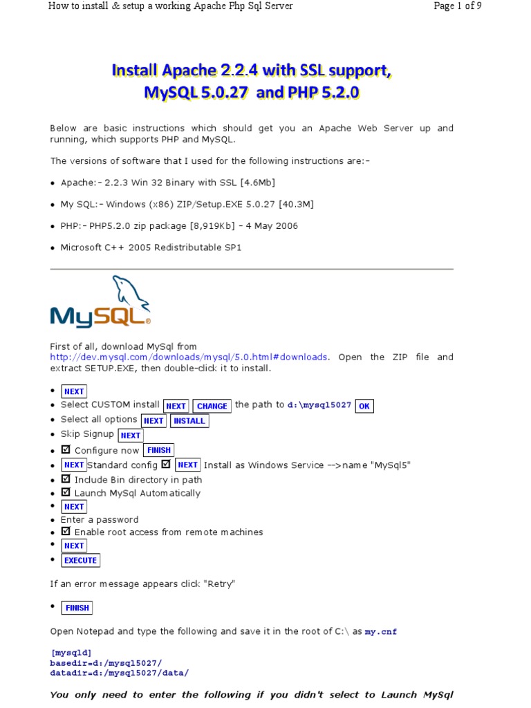 Install Wamp Ssl Pdf Apache Server Php
