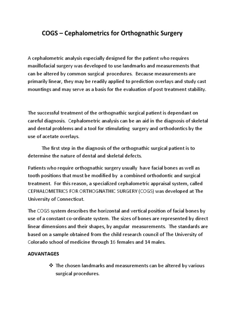 COGS | Download Free PDF | Dentistry Branches