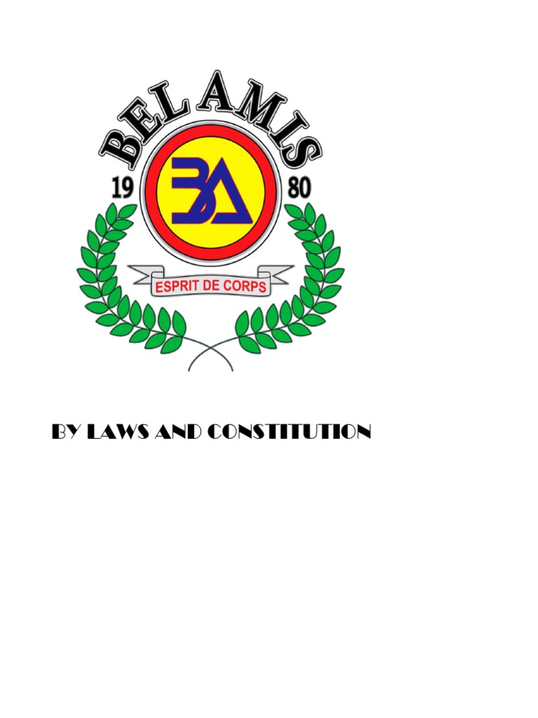 Bel Amis By Laws And Constitution Pdf Constitutional Amendment