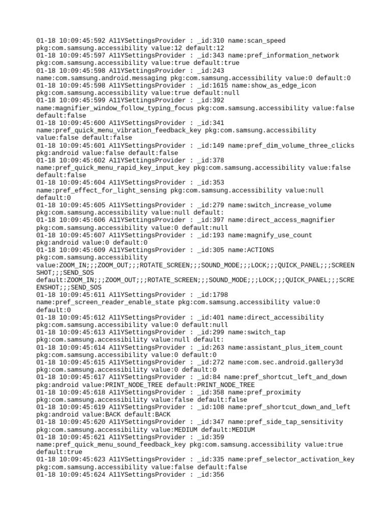 Samsung Accessibility Service Settings and Configuration Document | PDF | Operating System ...