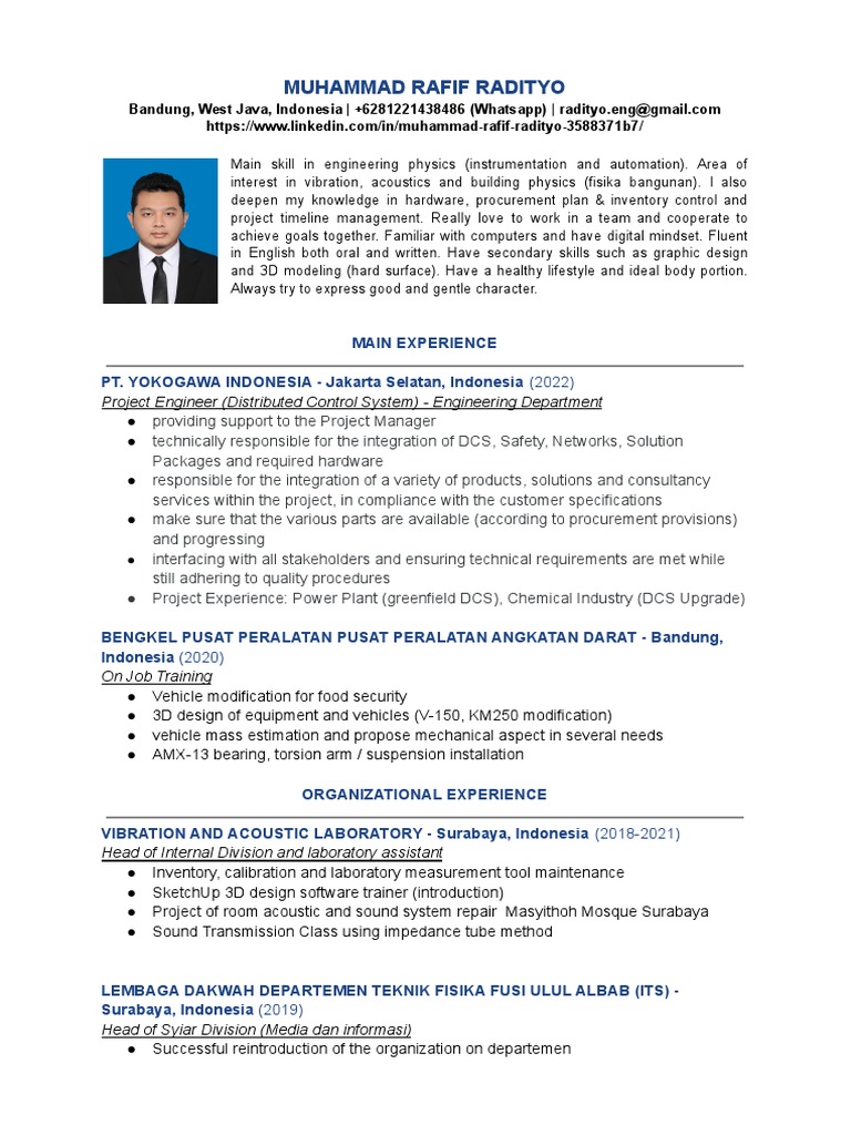 CV ATS - Muhammad Rafif Radityo | PDF | Computing