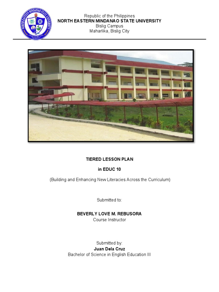 Tiered Lesson Plan Template for EDUC 10 | PDF