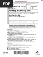 January 2019 (IAL) MS - M1 Edexcel | PDF