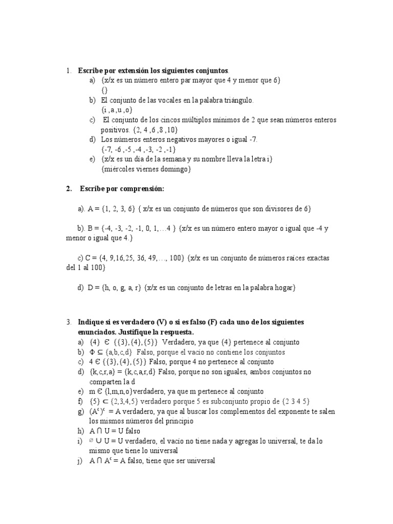 Práctica 2 Raz-Log-Mat | PDF | Conjunto (Matemáticas) | infinito