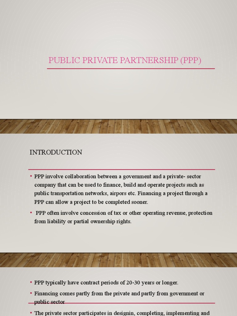 Public Private Partnership (PPP) | PDF | Public–Private Partnership ...