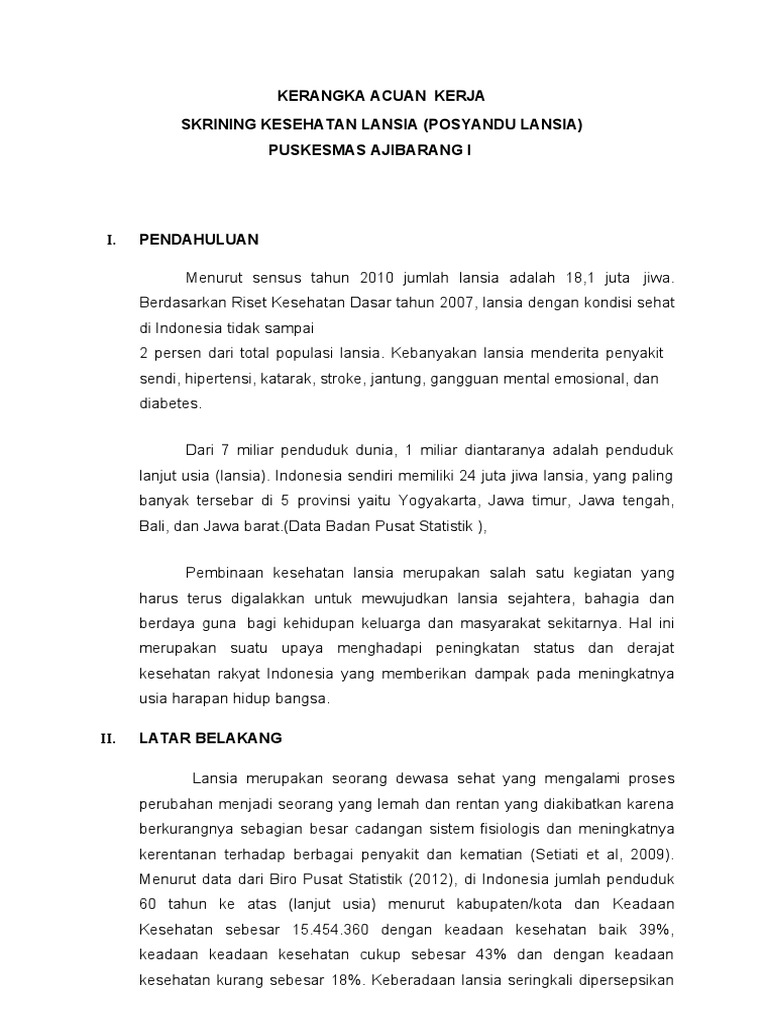 Kak Lansia 2023 | PDF