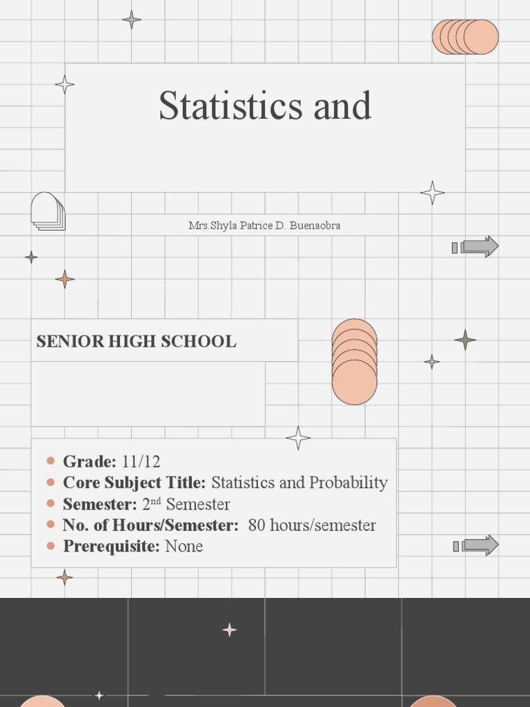 Senior High School Statistics Course Outline | PDF | Statistics ...