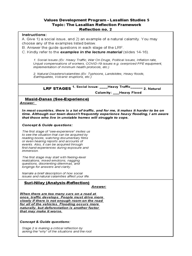 TERM II Reflection No. 2 | PDF | Natural Disasters