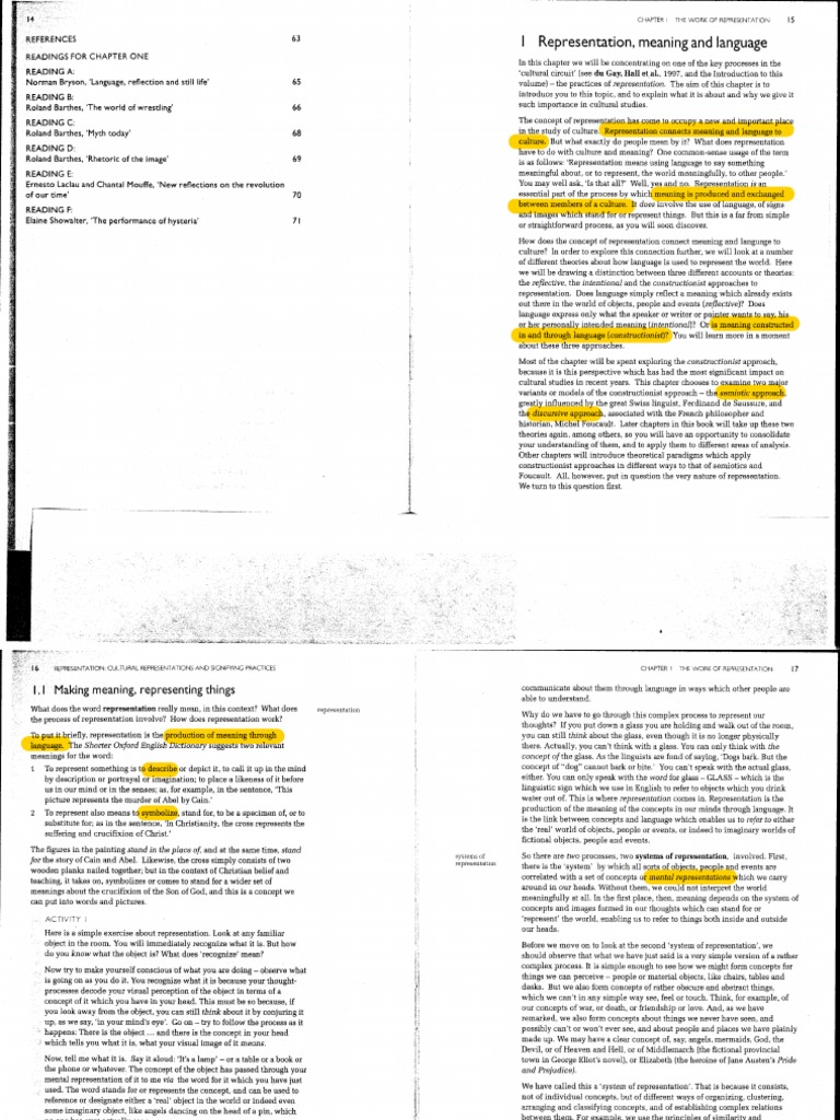 2 - Stuart Hall On Representation | PDF