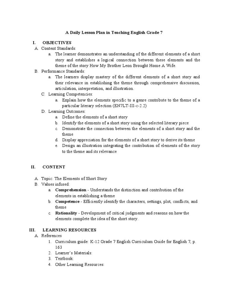 DLP - Oania Olalo Padama Pailma Queja Rumbaoa | PDF | Curriculum | Plot ...