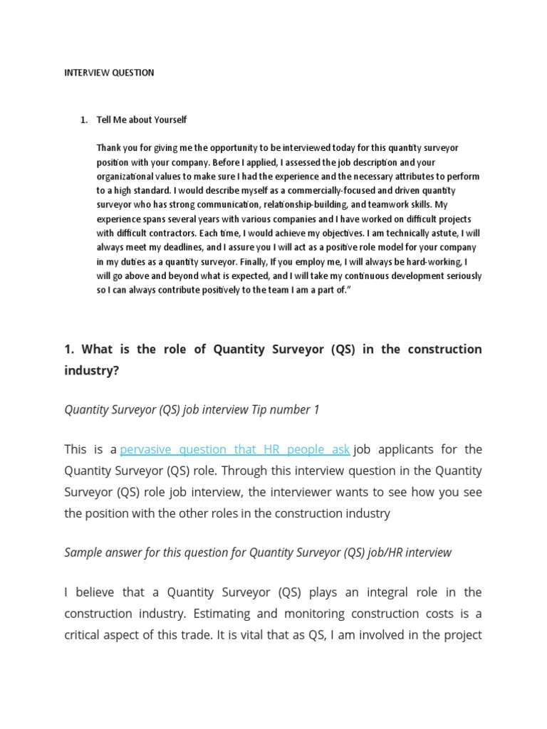 Interview Questions | PDF | Job Interview | Procurement