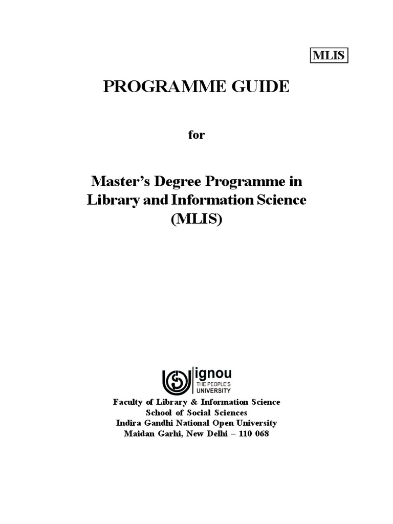 Mlis Guidelines | PDF | Information | Libraries