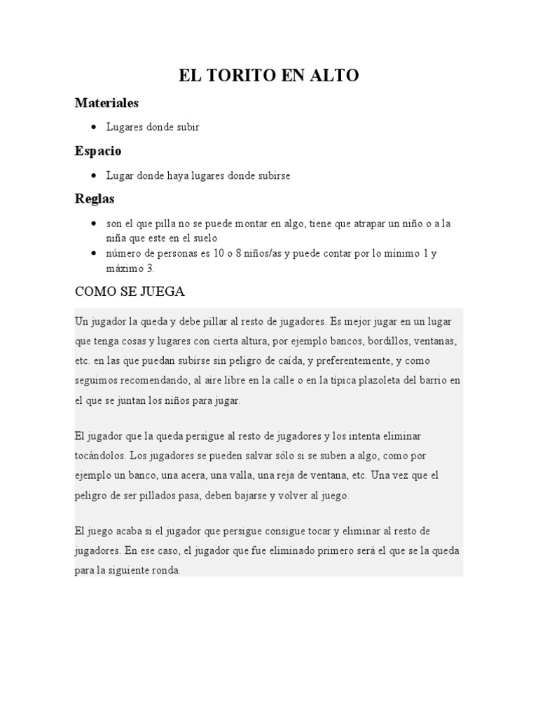 El Torito en Alto | PDF