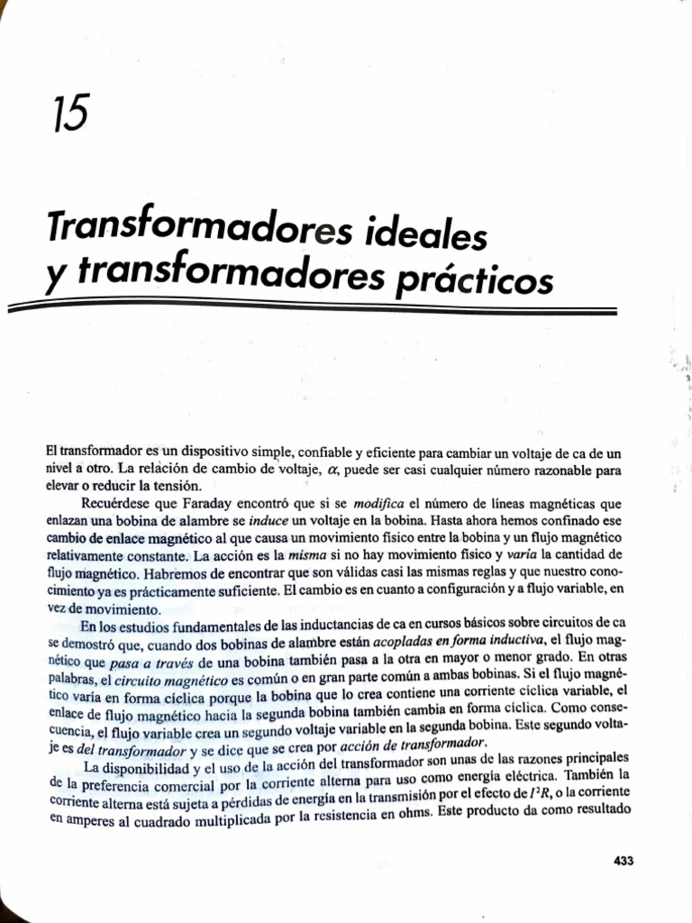 Cap 15 Libro Maquinas Eléctricas Rotativas y Transformadores Richardson | PDF