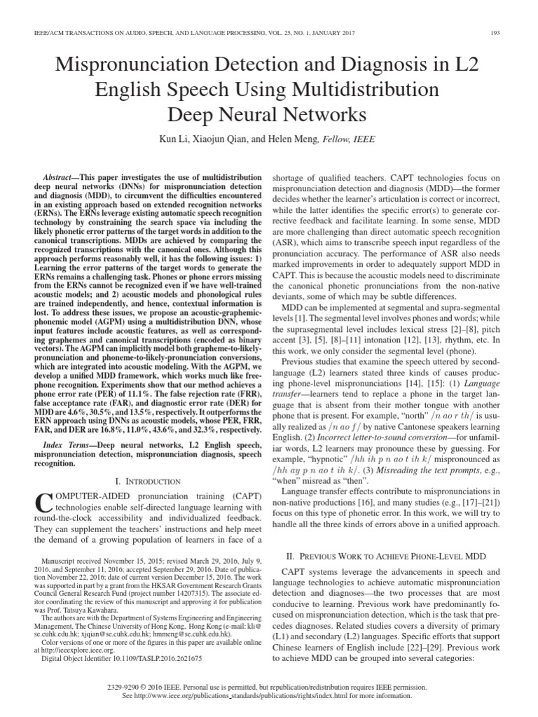 Mispronunciation Detection and Diagnosis in L2 English Speech Using ...