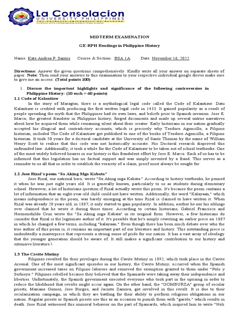 Midterm Ge RPH 1st Sem 2022 2023 | Download Free PDF | Philippines Midterm Ge RPH 1st Sem 2022 2023 | Download Free PDF | Philippines
