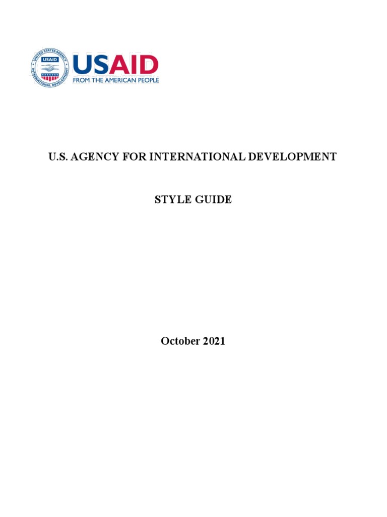 USAID Style Guide October 2021 | PDF | Comma | Ellipsis