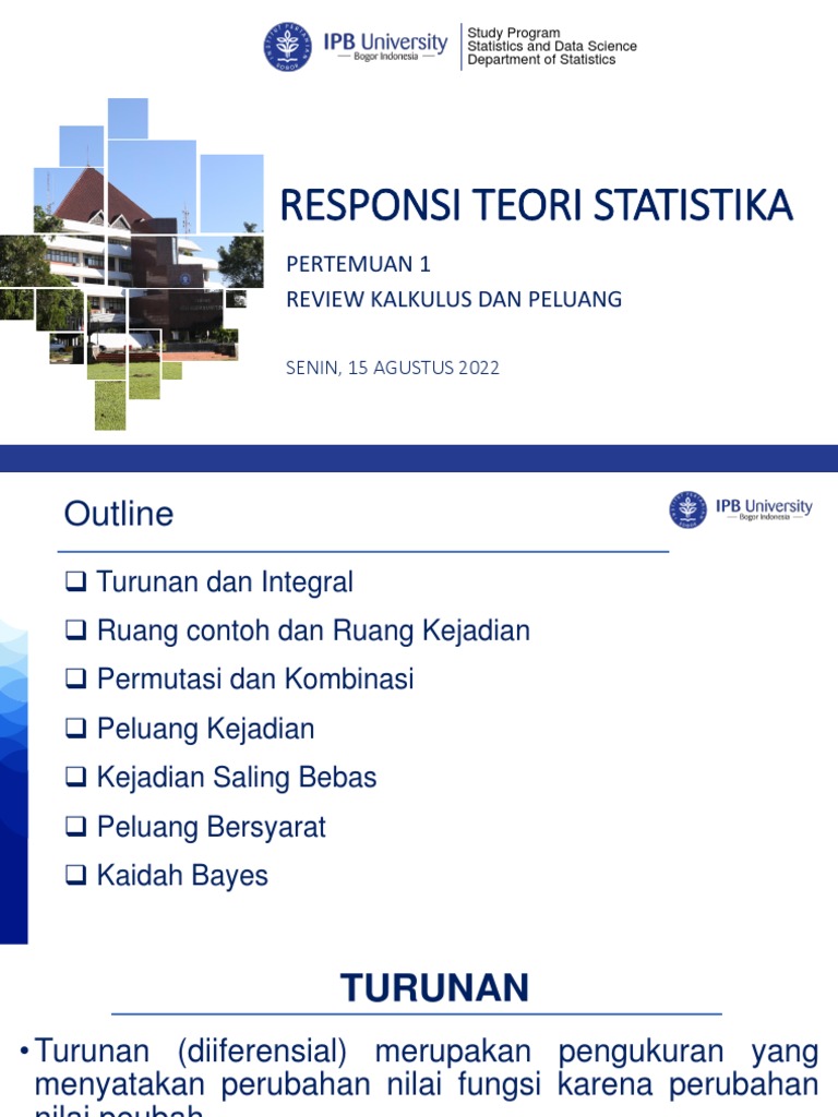 Responsi 1-Review Kalkulus Peluang | PDF