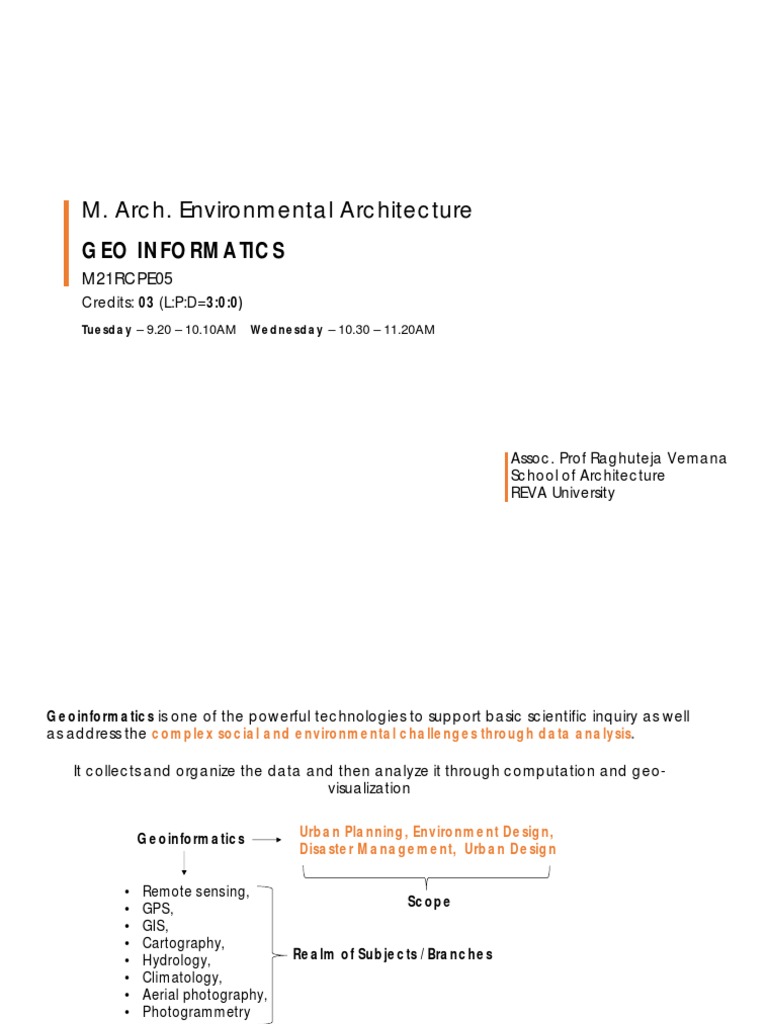 Geo Informatics Lectures - Consolidated | PDF | Cartesian Coordinate ...