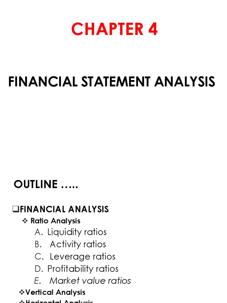 Chapter 4 Financial Statement Analysis | Download Free PDF | Price–Earnings Ratio | Investing