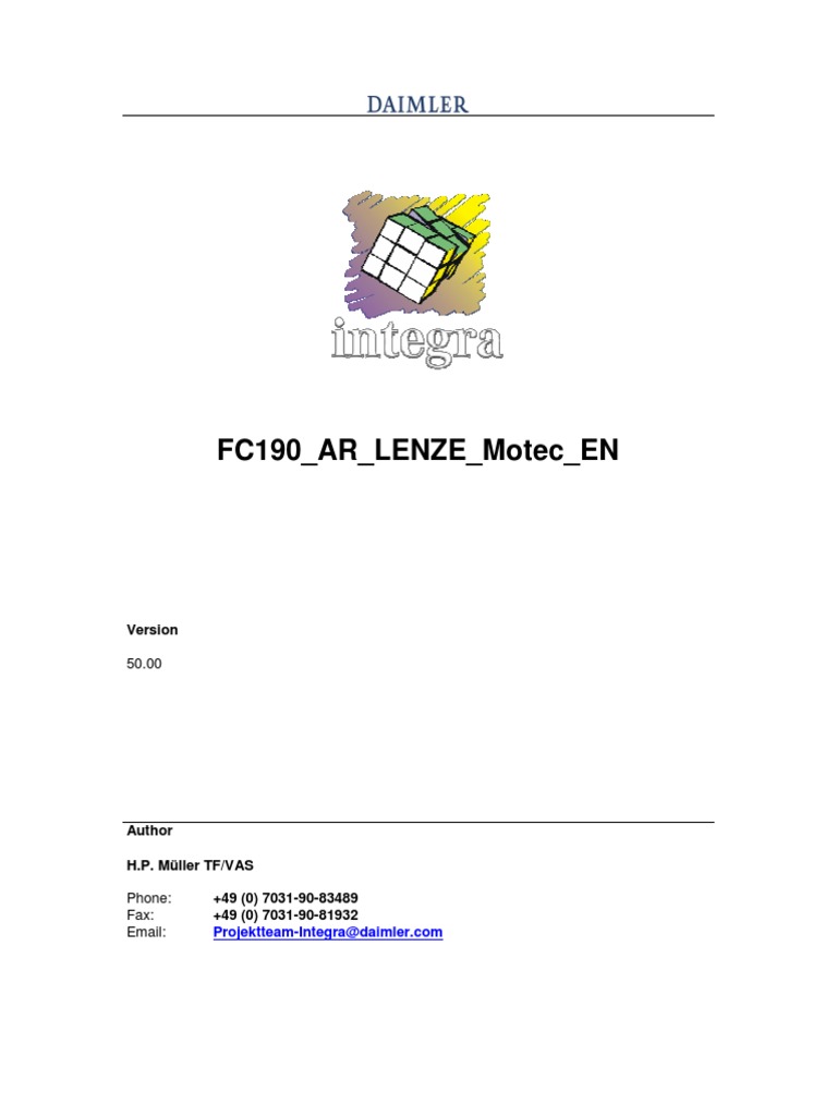 Configuration and Functionality of the LENZE Motec Drive Controller | PDF | Engineering ...