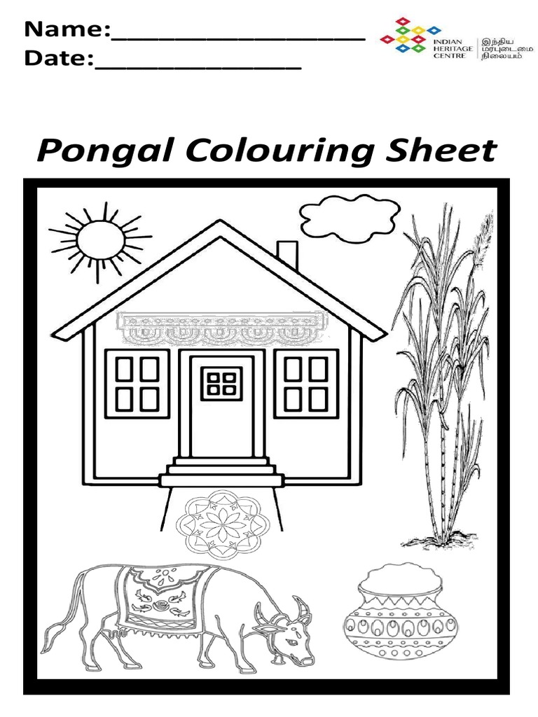 Pongal Colouring Sheet | PDF