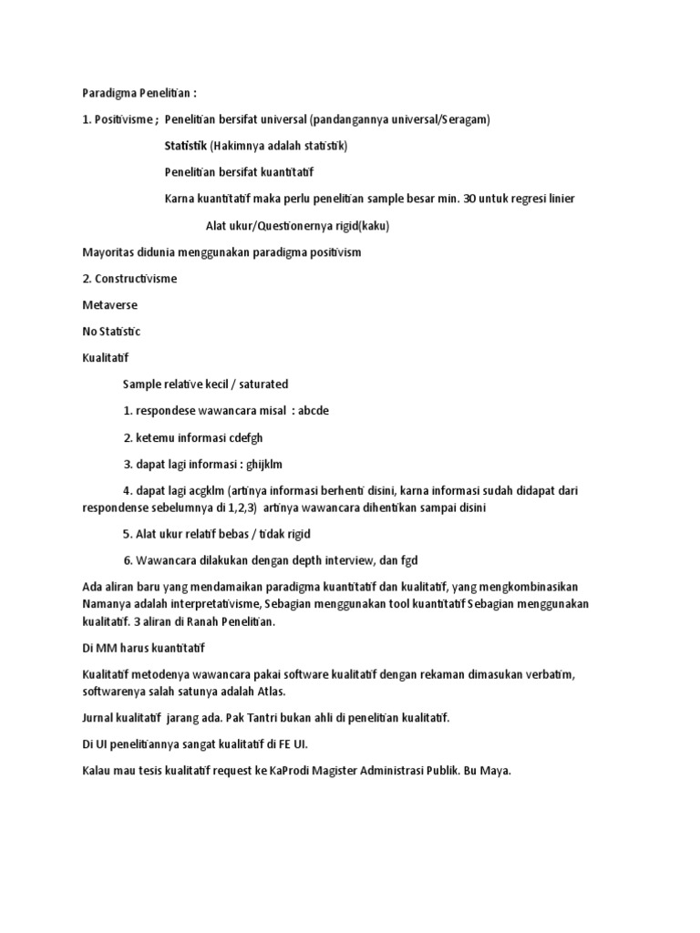 Metode Penilitan Kelas Pak Tantri 24092022 | PDF