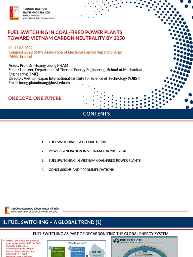Fuel Switching in Coal-Fired Power Plants Toward Vietnam Carbon Neutrality by 2050 - PHL - 11-06 ...