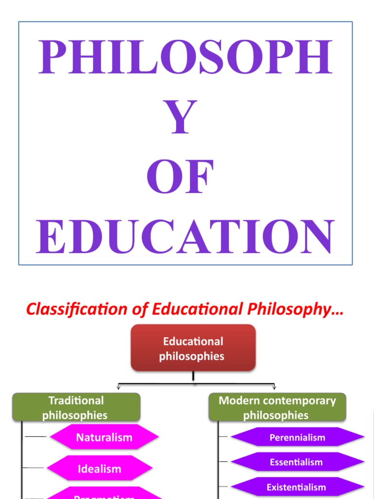 Educational Philosophy Overview Guide | PDF | Philosophy Of Education ...