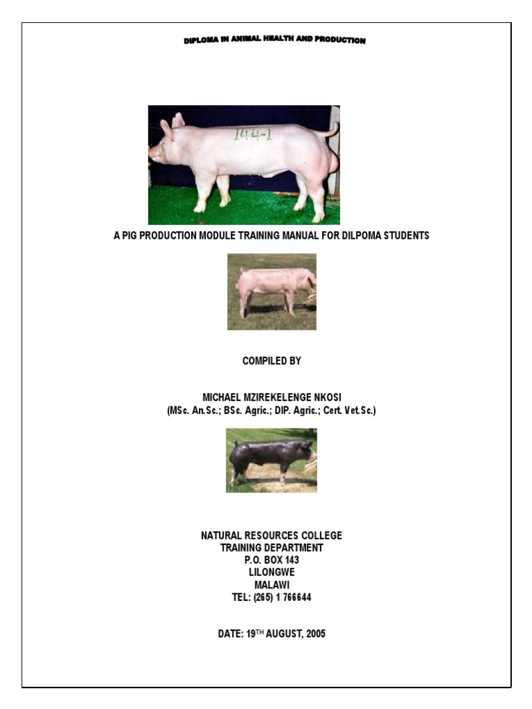PIG PRODUCTION Manual-Revised - Doc Version 1 | PDF | Pig | Natural ...