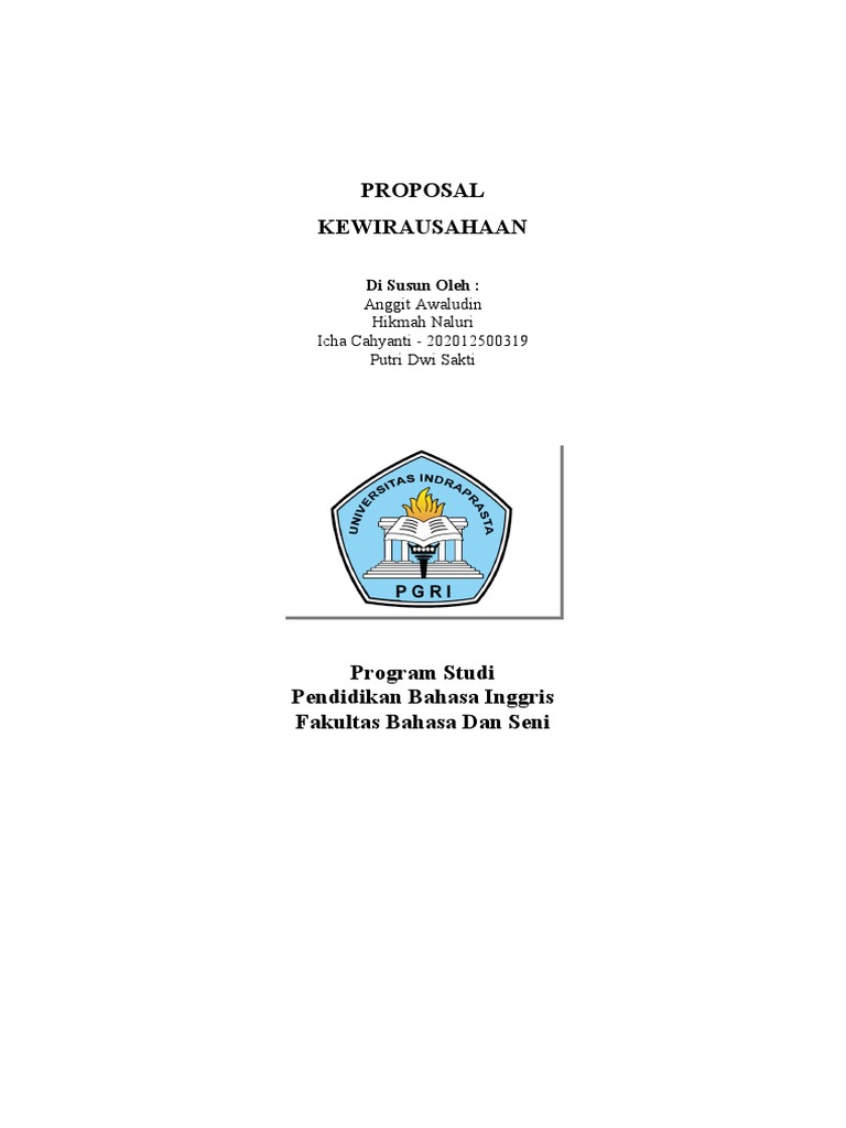 Proposal-Wirausaha Kelompok 4 Unindra | PDF