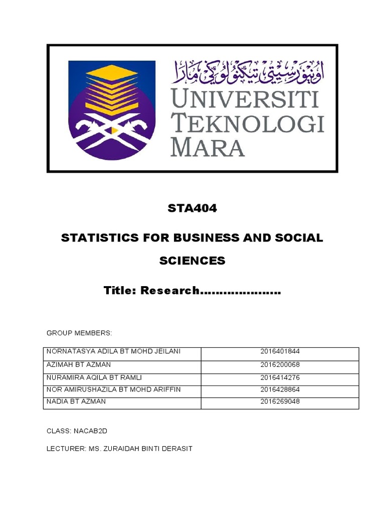 STA404 | Download Free PDF | Level Of Measurement | Mode (Statistics)