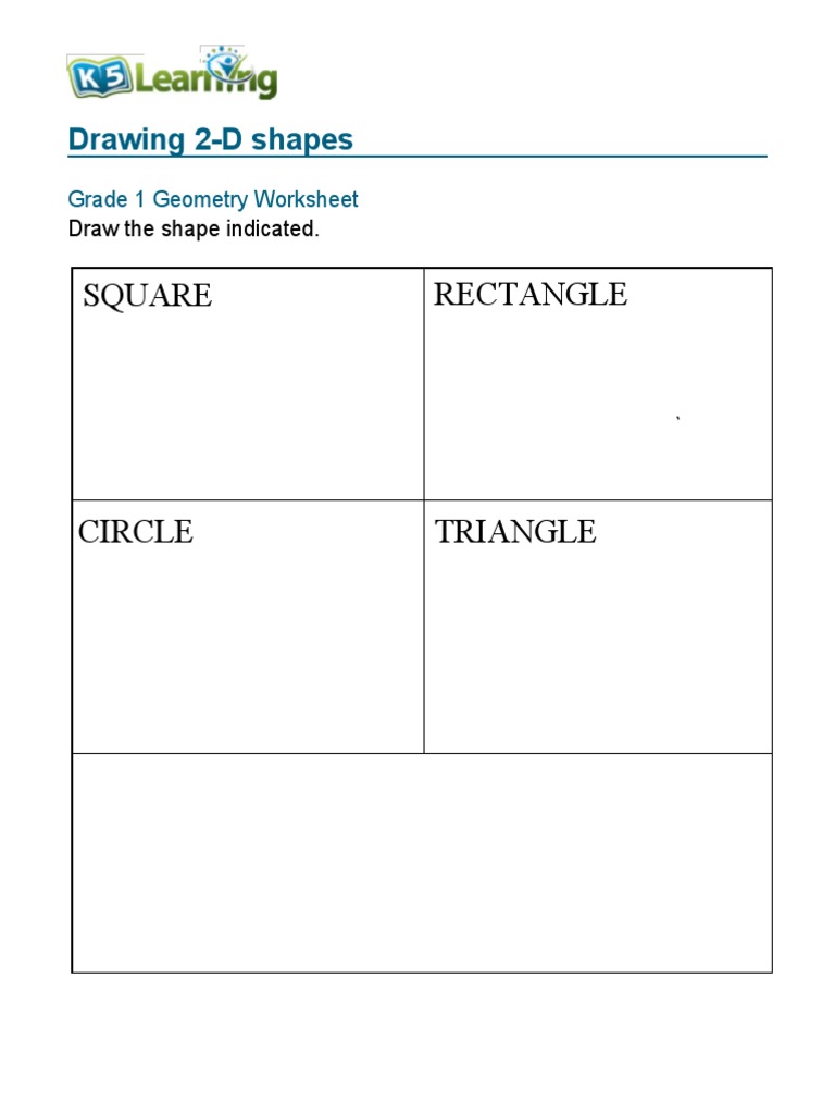 Grade 1 Geometry Draw 2 D Shapes | PDF