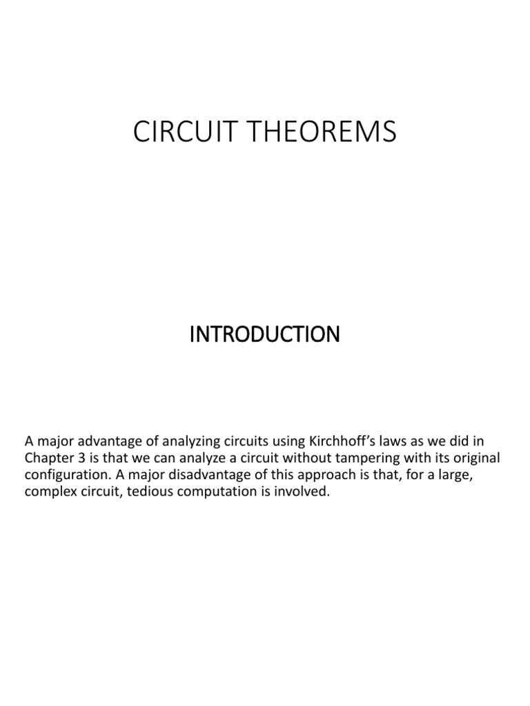 Module 4 Circuit Theorems | Download Free PDF | Electrical Network ...