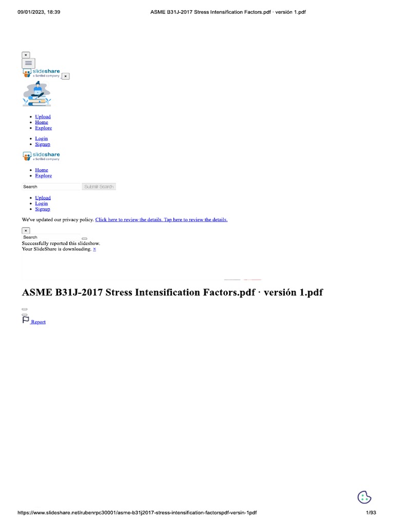 ASME B31J-2017 Stress Intensification Factors - PDF Versión 1 | PDF