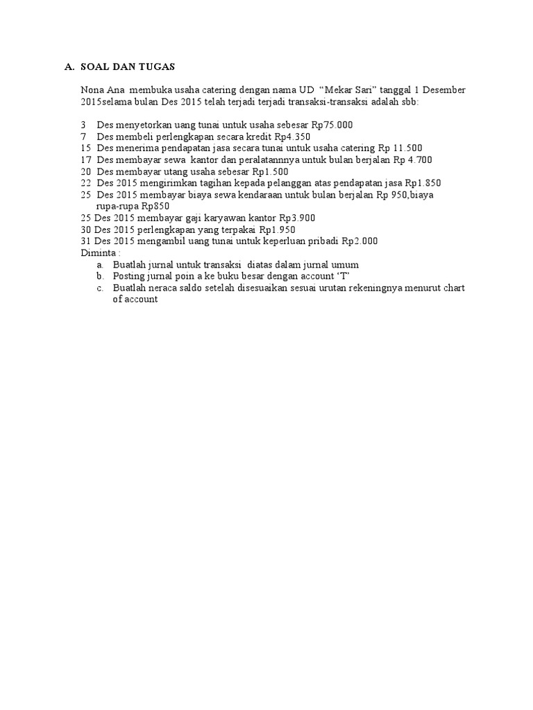 Soal Dan Tugas e Learning Pertemuan 6 | PDF