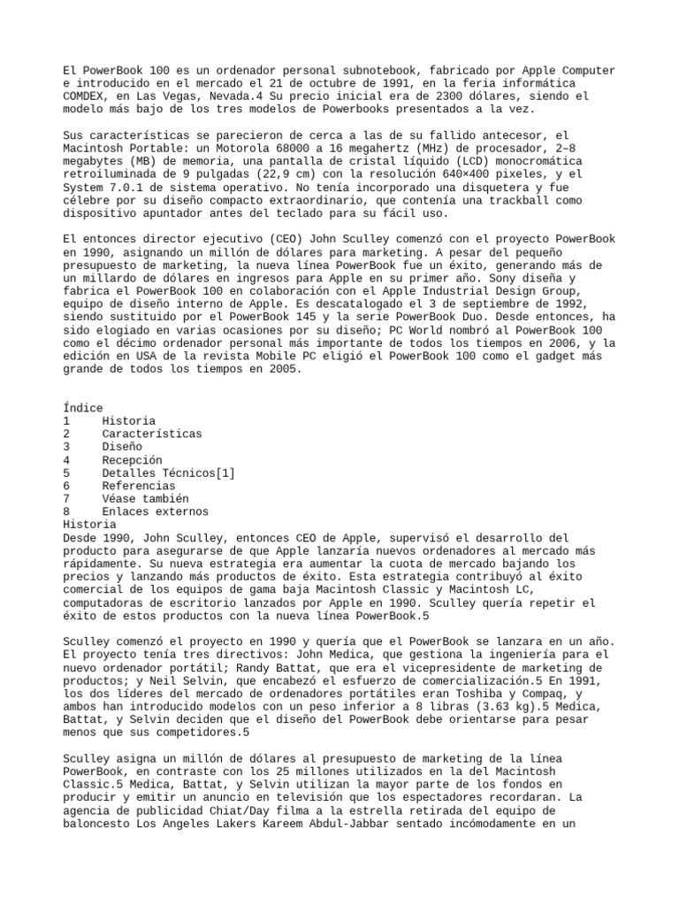 Powerbook | PDF | Computadoras personales | Bienes manufacturados