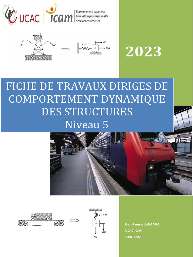 Exercices sur la dynamique des structures | PDF | Rotation | Masse