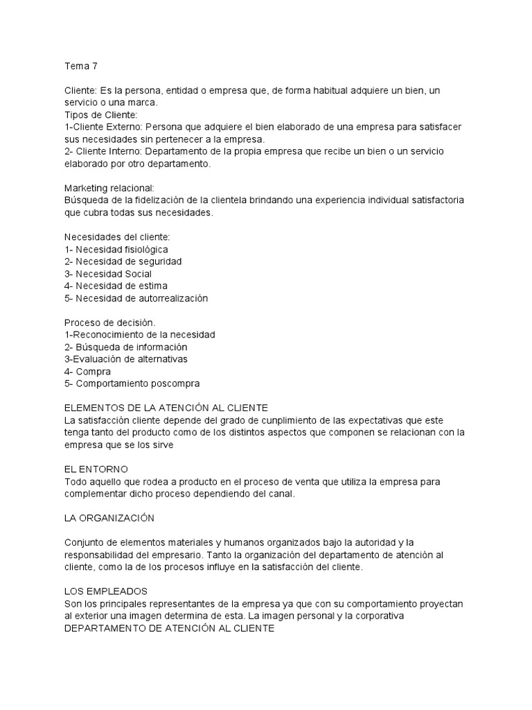 Ejercicios RHT 35 | PDF | Cliente | Servicio al Cliente