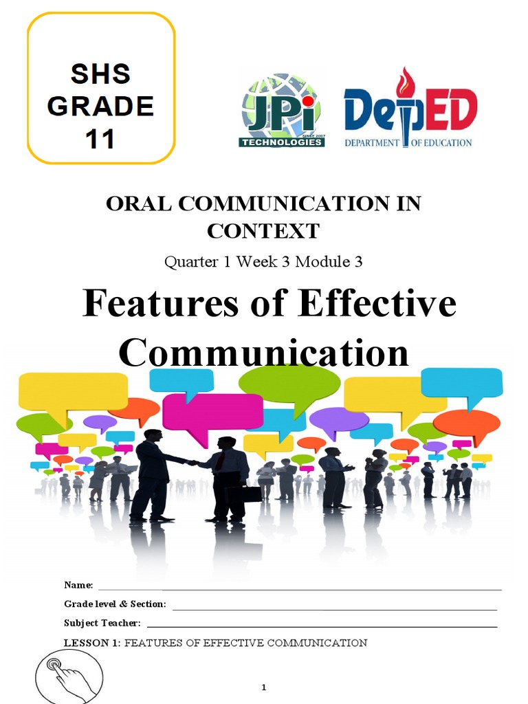 Features of Effective: Communication | PDF | Communication | Information